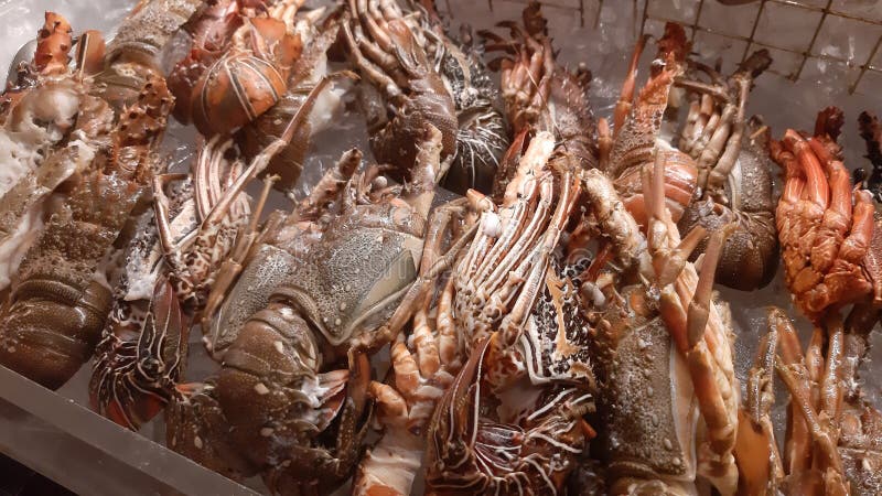 A Pile of Cooked Crayfish, Displaying Their Reddish-orange Shells and ...