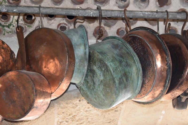 A Collection of Copper Utensils . Stock Photo - Image of copper ...