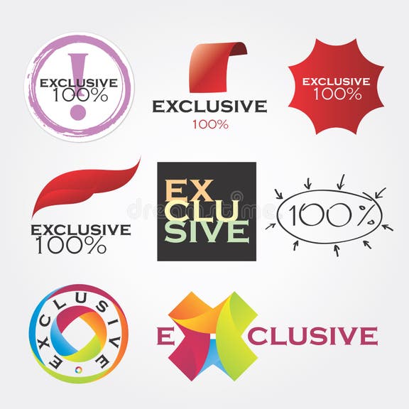 Exclusive company logos stock vector. Illustration of concept - 30063631