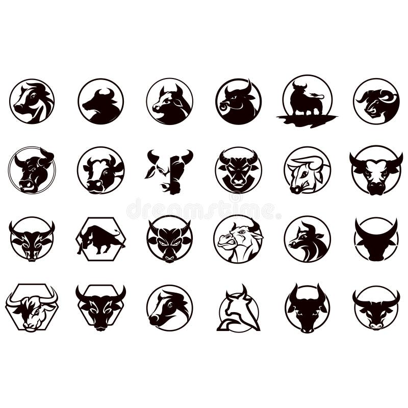 Collection of cow logos stock vector. Illustration of farm - 305048352
