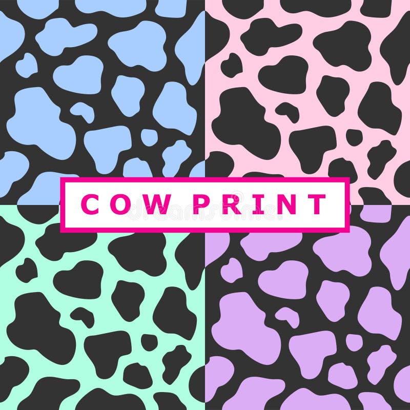 Collection of cow prints stock vector. Illustration of safari - 89123489