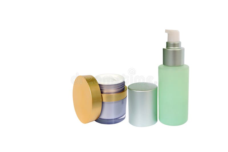 Collection of Cream and Lotion Containers Stock Image - Image of skin ...