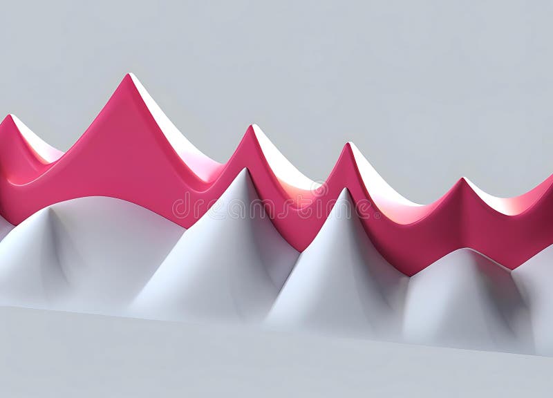 A Set of Sawtooth Waves with Varying Amplitudes and Sharp Peaks Stock ...