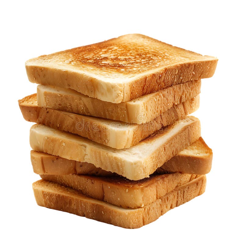 A Collection of Crispy Toasted Bread Slices Stock Illustration ...
