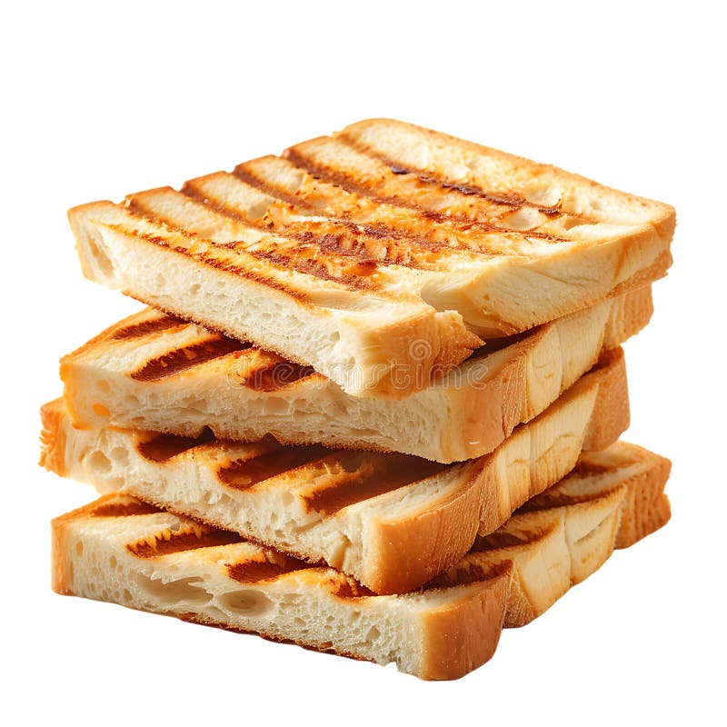 A Collection of Crispy Toasted Bread Slices Stock Illustration ...