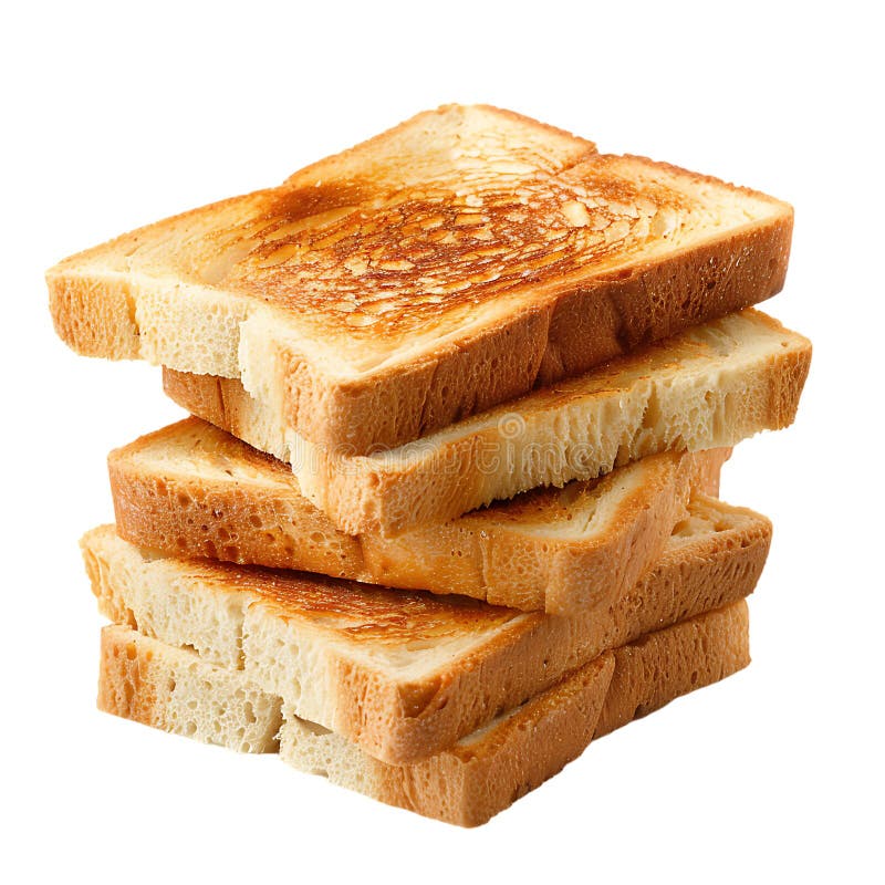 A Collection of Crispy Toasted Bread Slices Stock Illustration ...