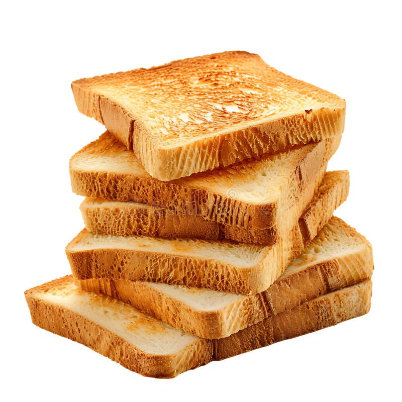 A Collection of Crispy Toasted Bread Slices Stock Illustration ...
