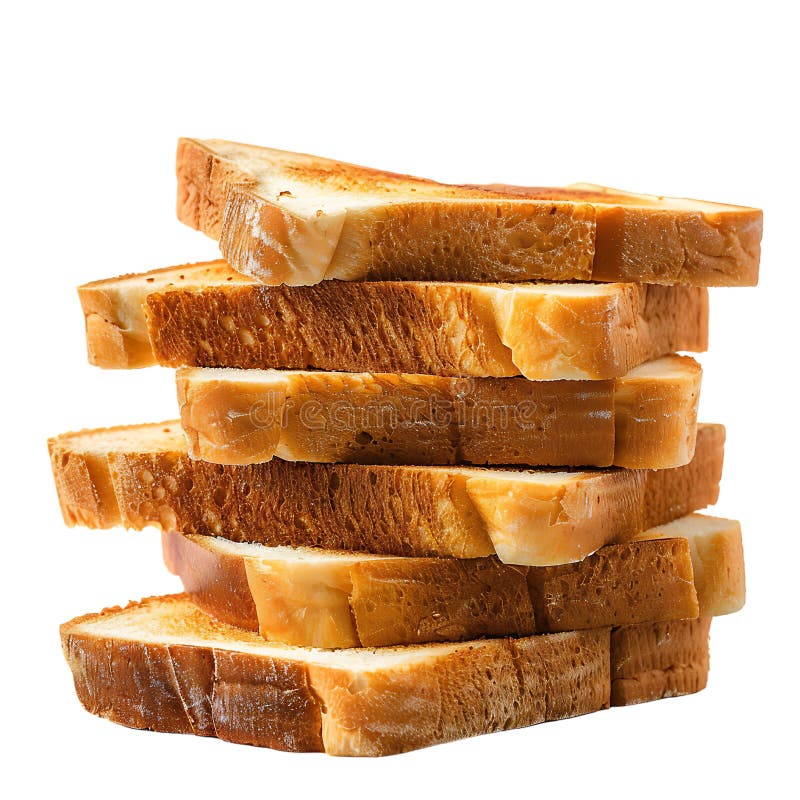 A Collection of Crispy Toasted Bread Slices Stock Illustration ...