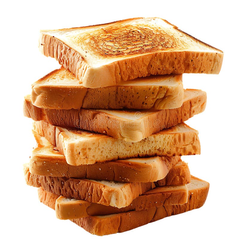 A Collection of Crispy Toasted Bread Slices Stock Illustration ...