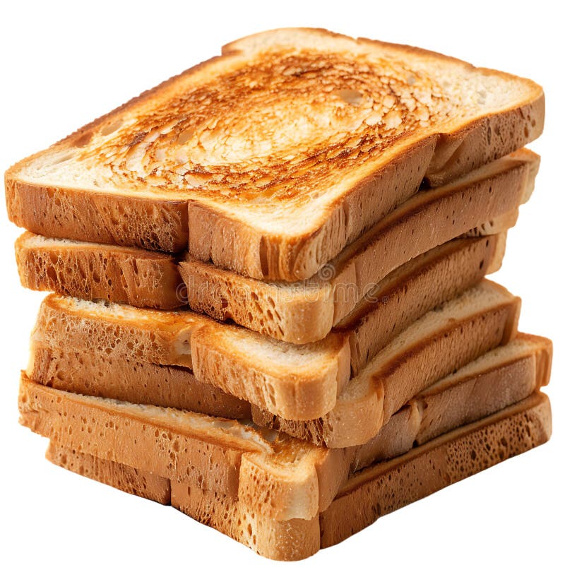 A Collection of Crispy Toasted Bread Slices Stock Illustration ...