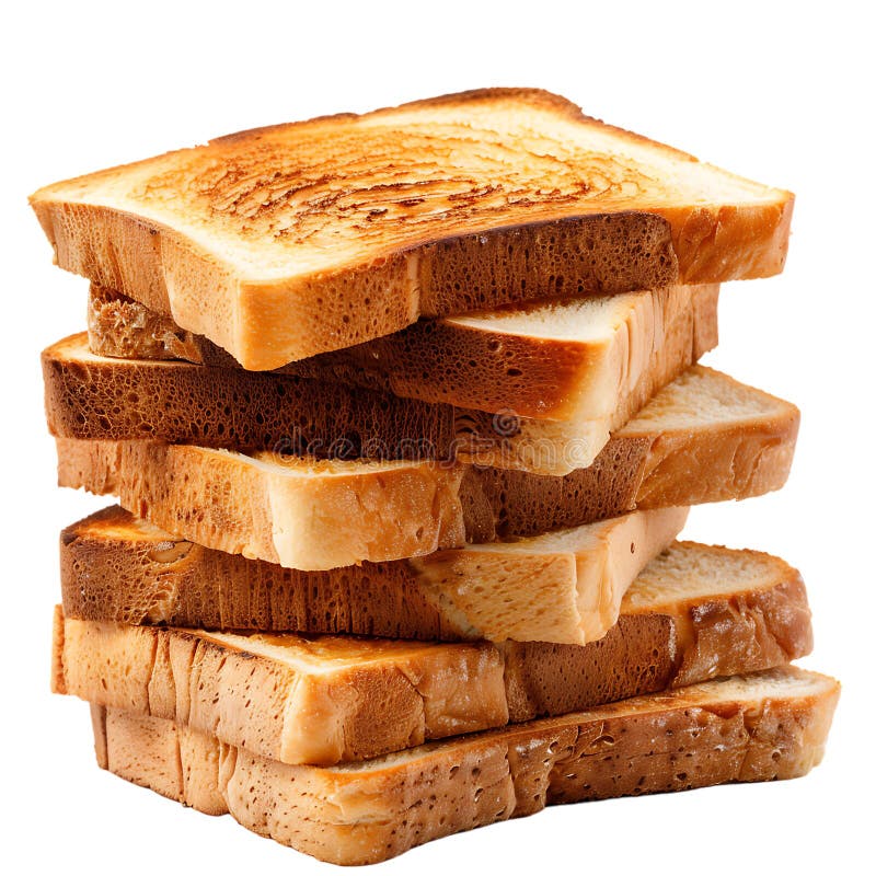 A Collection of Crispy Toasted Bread Slices Stock Illustration ...