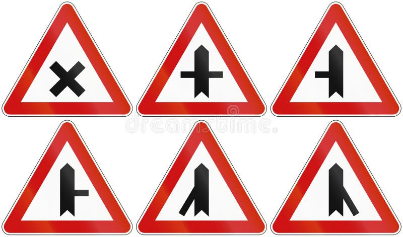 Collection of Croatian Road Signs Stock Illustration - Illustration of ...