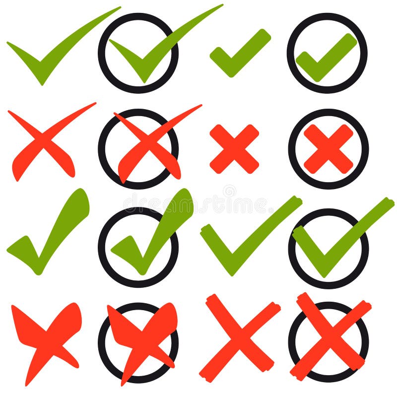 Collection of red crosses stock vector. Illustration of choose - 47597514