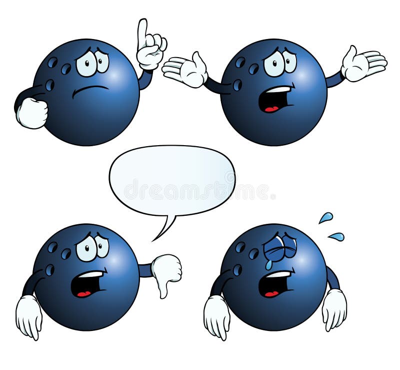 Crying bowling ball set stock vector. Illustration of spherical - 29803323