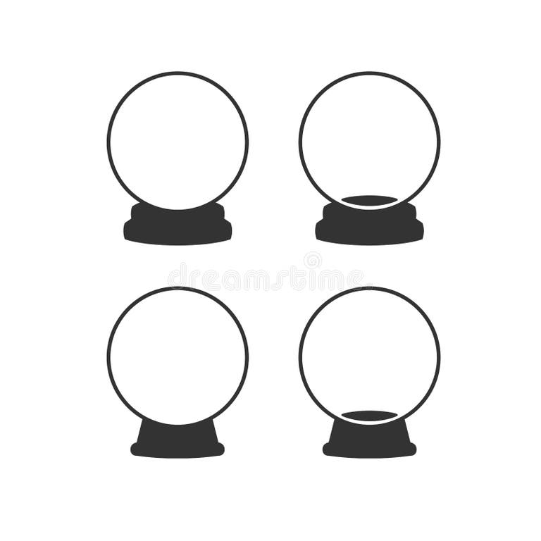 Collection of Crystal Balls Stock Illustration - Illustration of ...