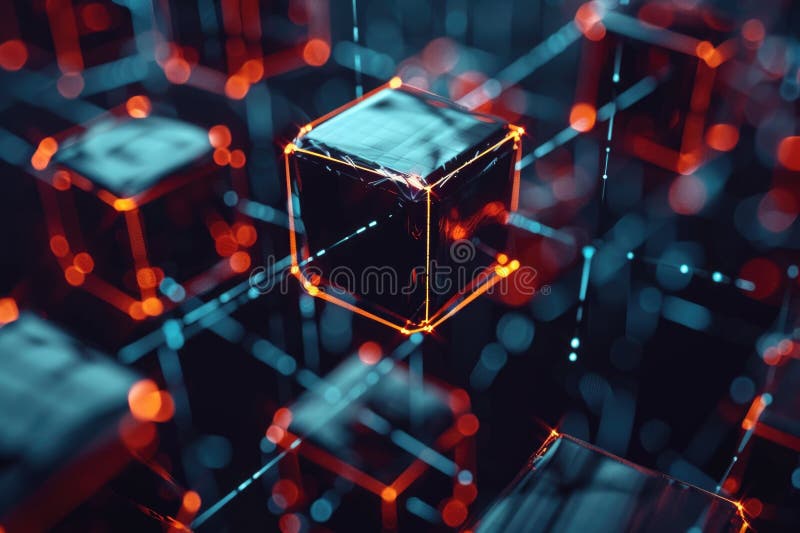 A Collection of Cubes Suspended in Mid-air, Creating a Unique and ...