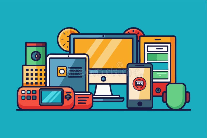 A Collection of Customizable Modern Devices is Presented, Showcasing a ...