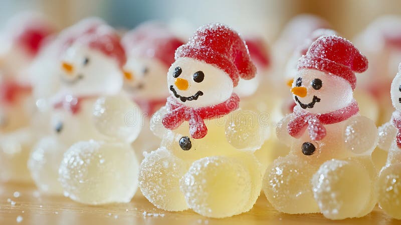 Collection of Cute Snowman Gummy. Stock Image - Image of sweetness ...
