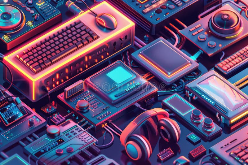 A Collection of Cutting-edge Electronic Gadgets, Including Laptops ...