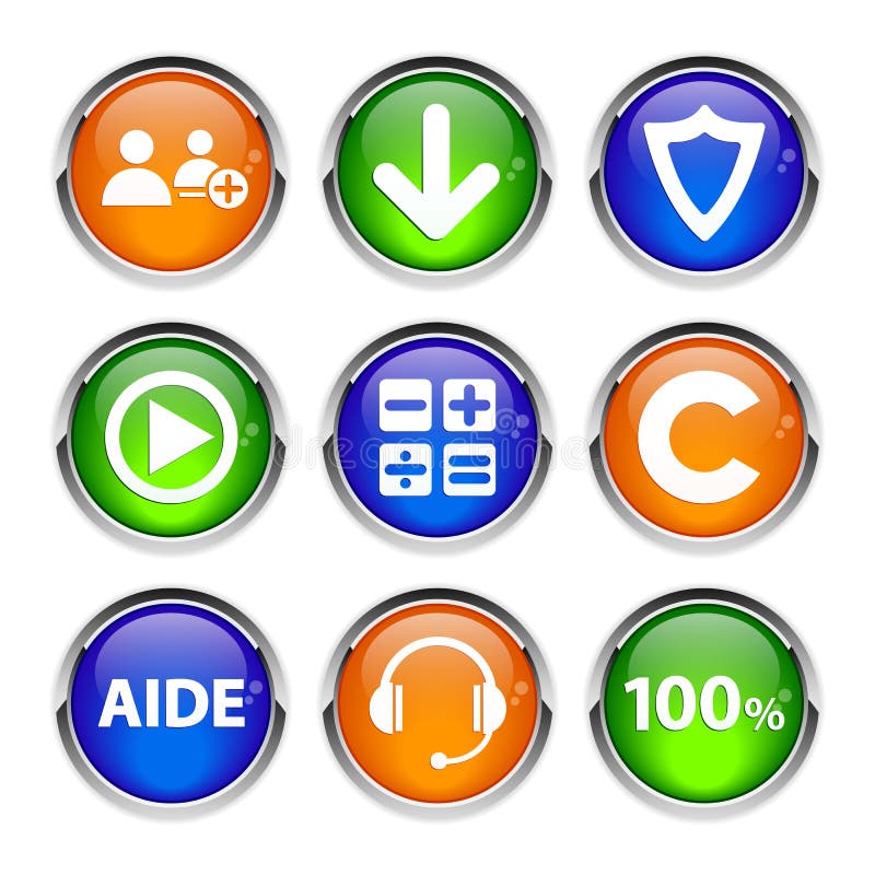 Business Website Icons Buttons Sign Internet Stock Vector ...