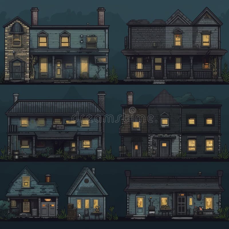 2d Game Assets for Resident Evil Style Platform Game Stock Illustration ...