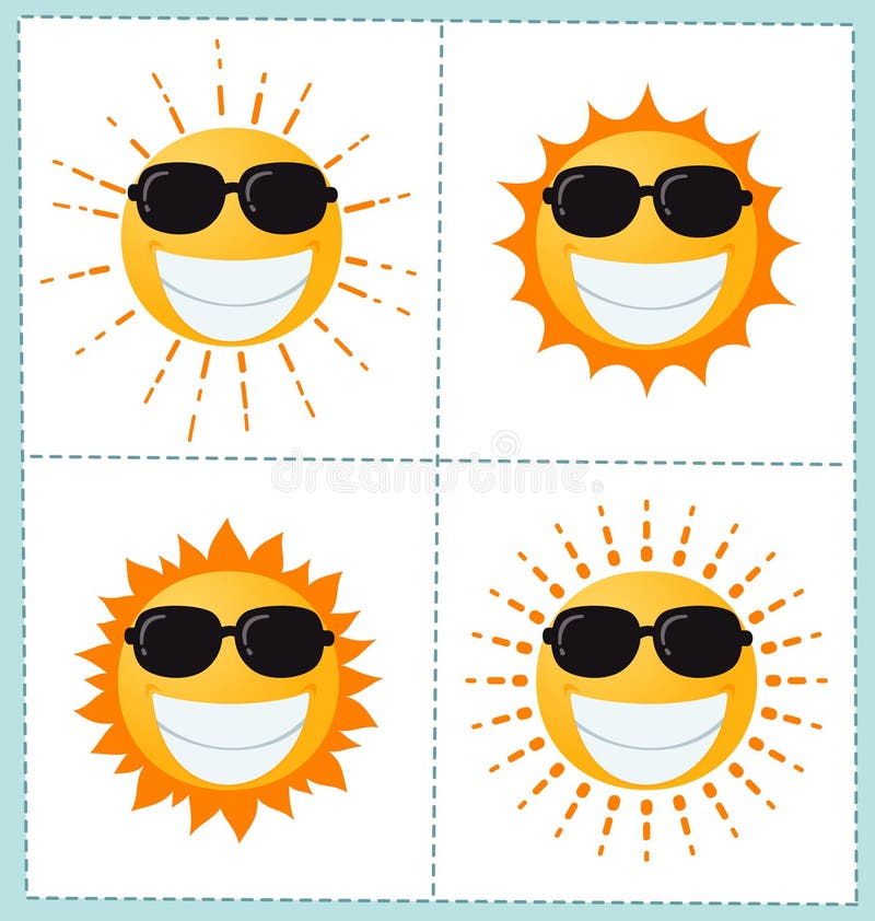 Collection d'icône de Sun illustration de vecteur. Illustration du ...