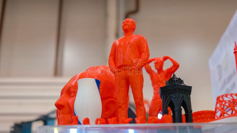 Collection of 3d Printed People and Buildings Editorial Image - Image ...