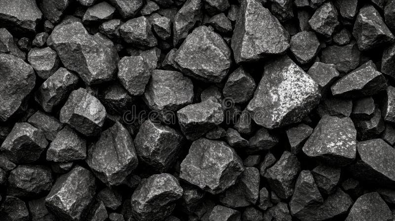 A Collection of Dark Grey Rough Rocks Stock Illustration - Illustration ...