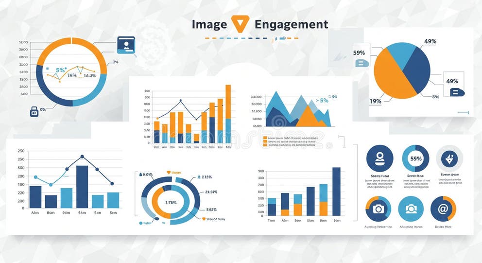A Collection of Data Visualizations Displaying Engagement Metrics ...