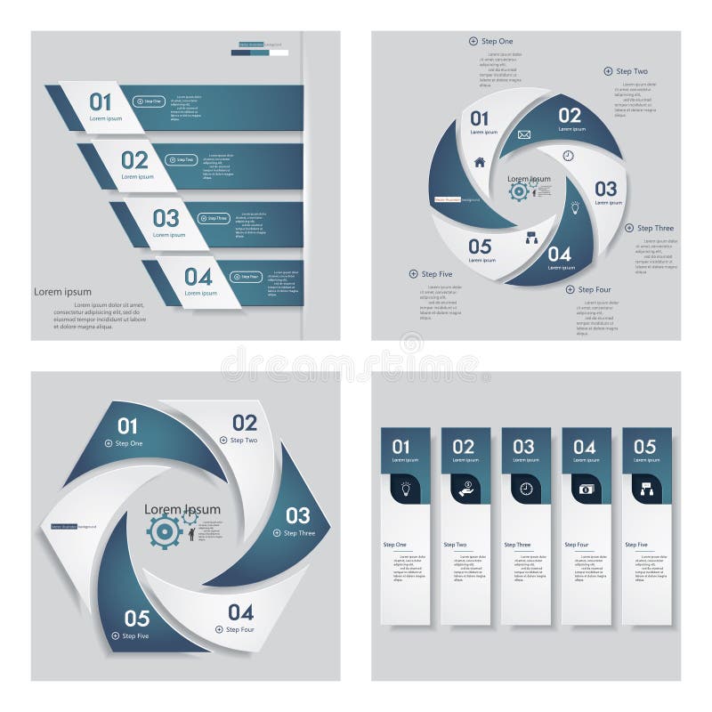 Collection De Calibre De 4 Conceptions/de Disposition Graphique Vecteur ...