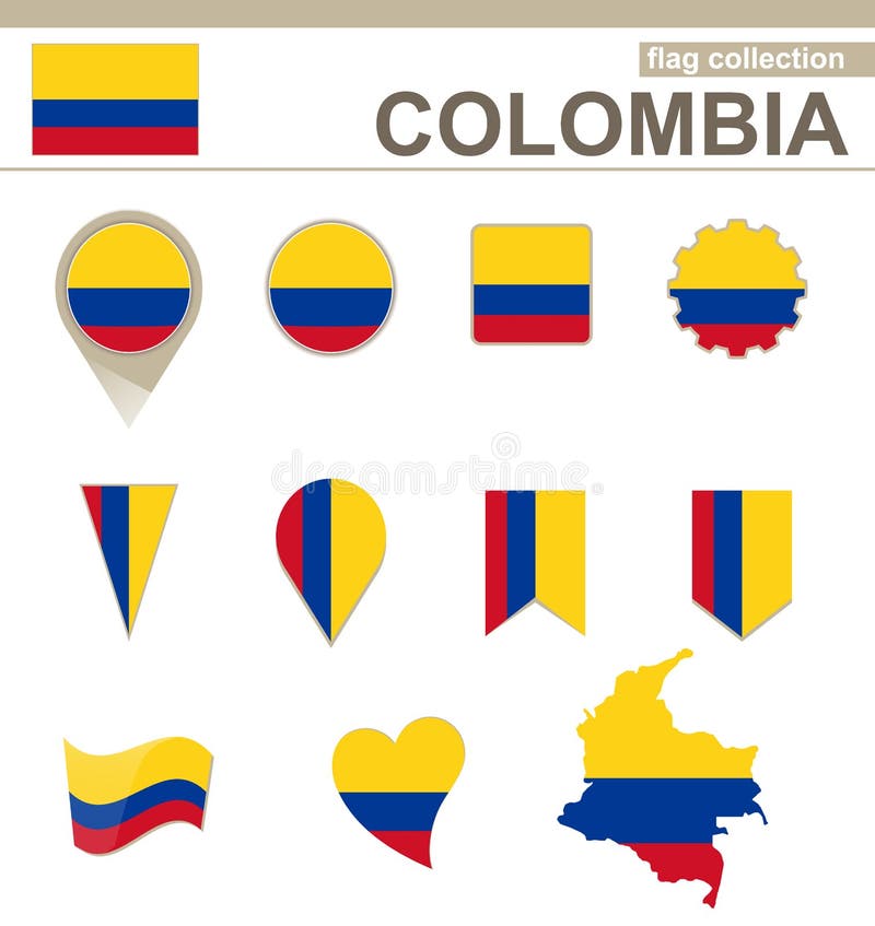 Carte De Colombie Avec Drapeau En Loupe Sur Fond Transparent ...