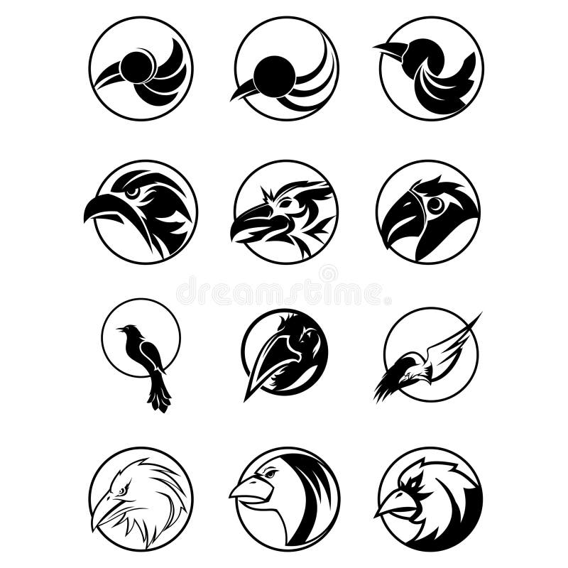 Collection De Logos D'oiseaux Illustration de Vecteur - Illustration du ...