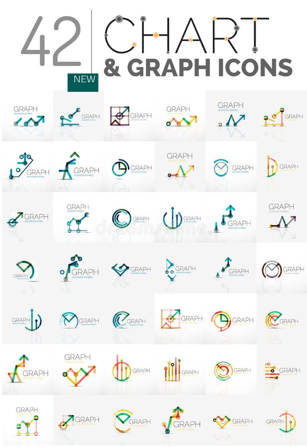 Collection De Logos De Diagramme Illustration de Vecteur - Illustration ...