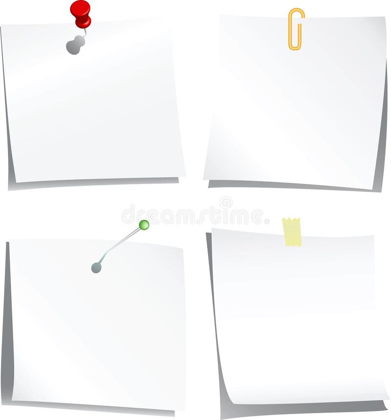 Collection De Papier De Note Illustration de Vecteur - Illustration du ...