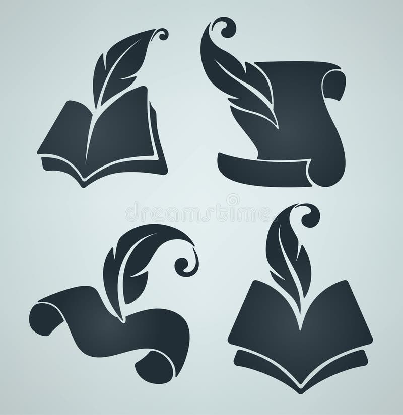 Collection De Symboles De Livre Illustration de Vecteur - Illustration ...