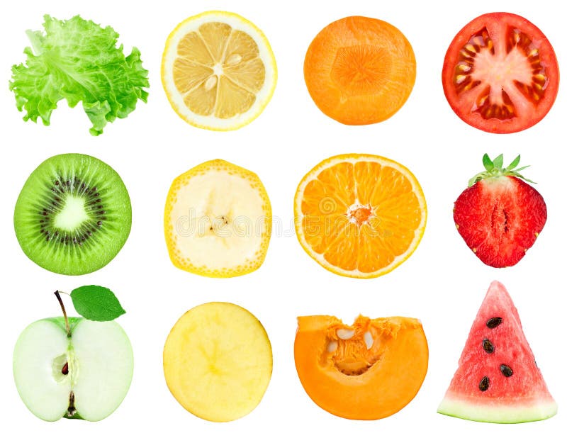 Tranches De Fruit De Collection Image stock - Image of coupure, doux ...