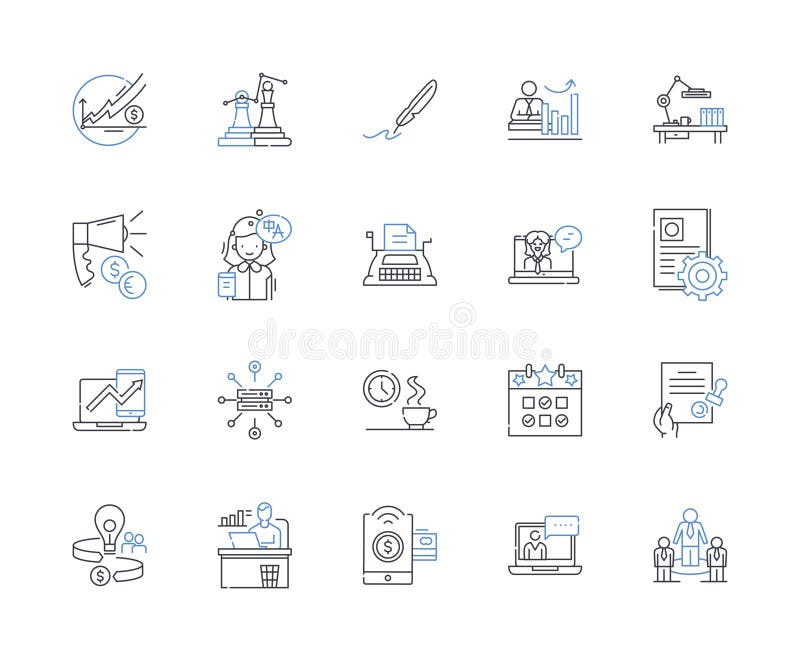 Collection Debut Line Icons Collection. Launch, Unveiling, Premiere ...