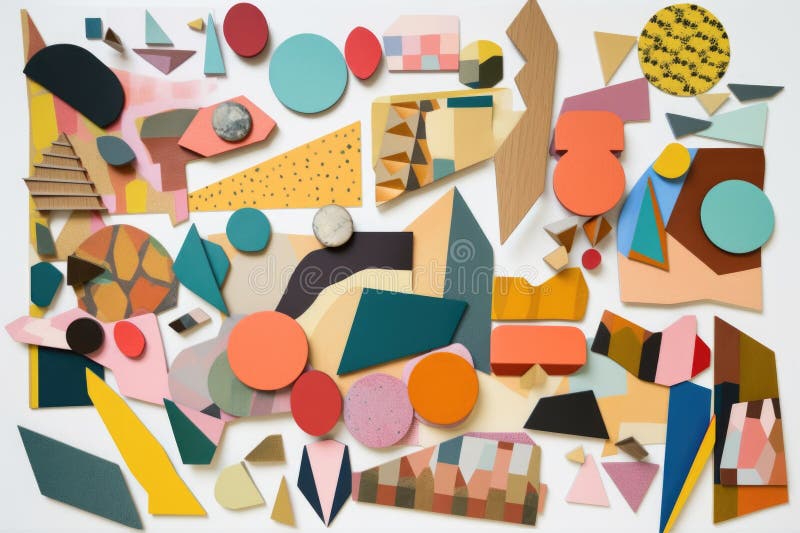 Collection of Deconstructed and Fragmented Shapes in a Variety of ...
