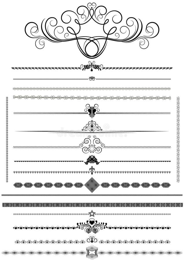 Decorative Page Elements stock vector. Illustration of decorative - 608952