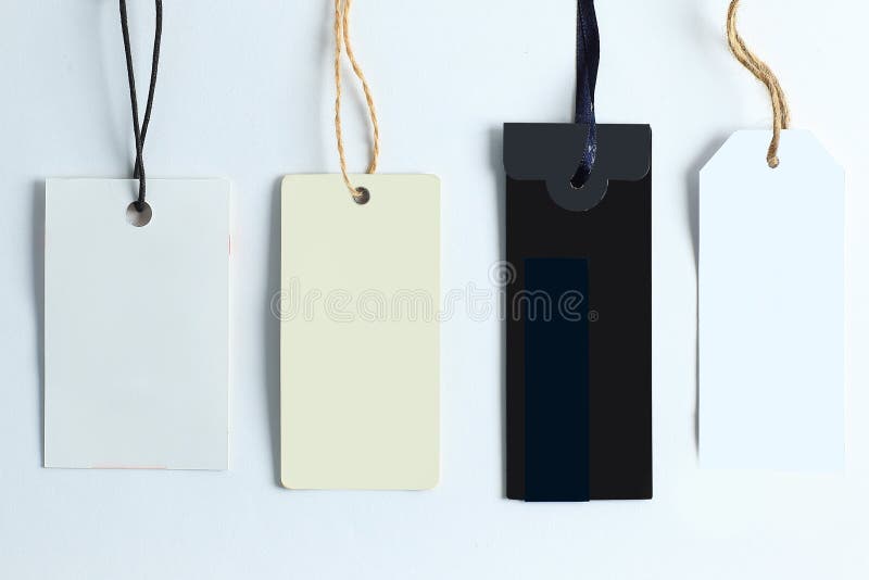 Collection of Decorative Labels from a Cardboard Stock Image - Image of ...