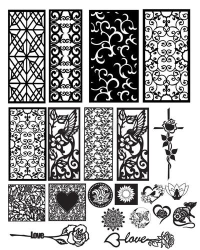 Collection of Decorative Laser Cut Screen Designs Panel Stock ...