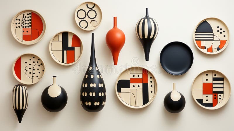 A Collection of Decorative Objects Stock Illustration - Illustration of ...
