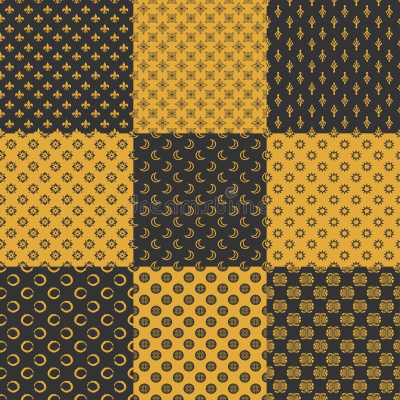 Collection of Decorative Patterns. for Use on Decorative Paper, Fabrics ...