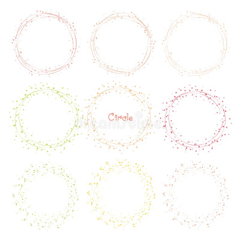Set of Round Frames for Decoration. Stock Vector - Illustration of ...