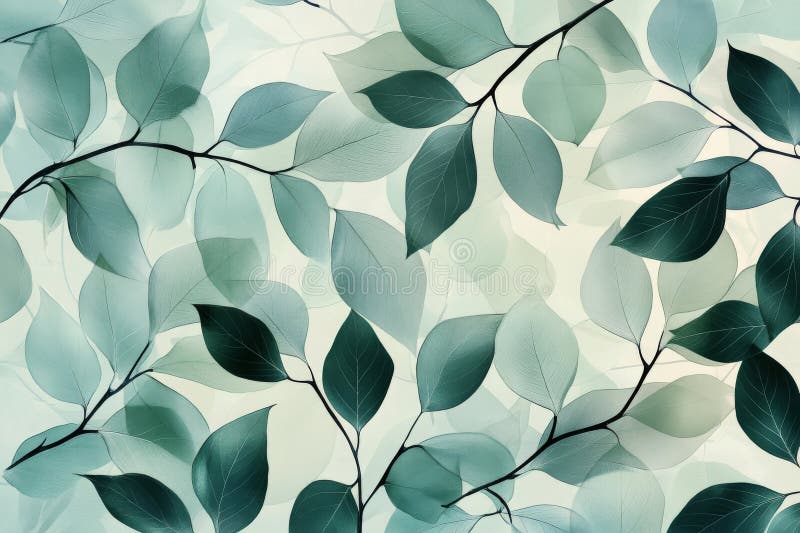 A Collection of Delicate Green and Translucent Leaves Arranged Artfully ...