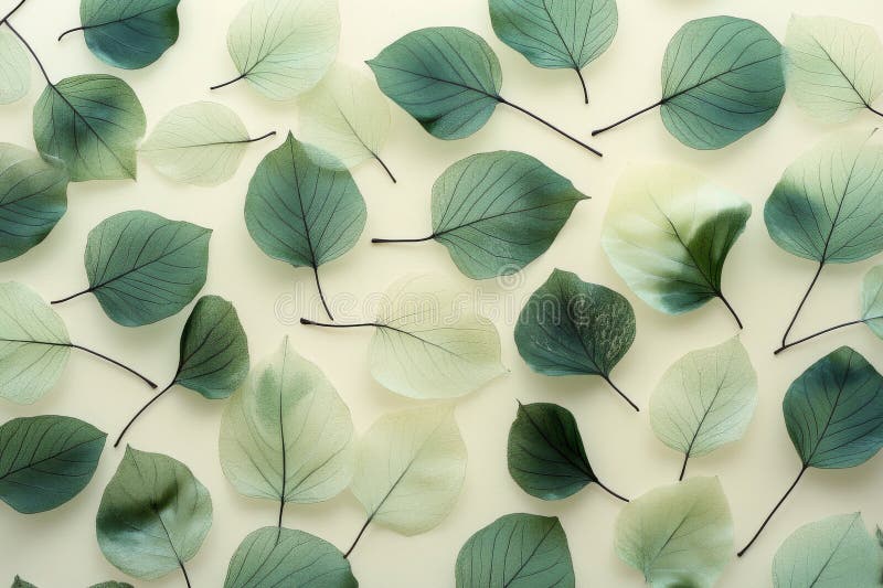 Collection Delicate Translucent Leaves Various Colors Stock Photos ...