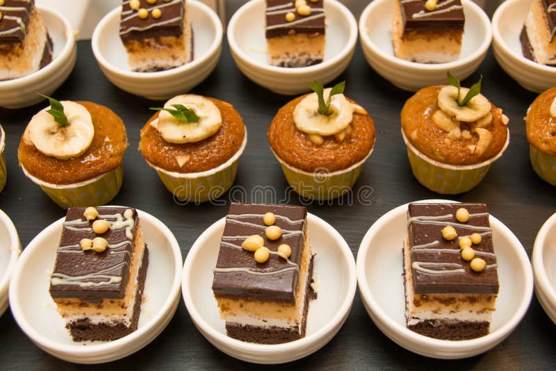 Collection of Delicious Assorted Cake Mini Dessert Stock Image - Image ...