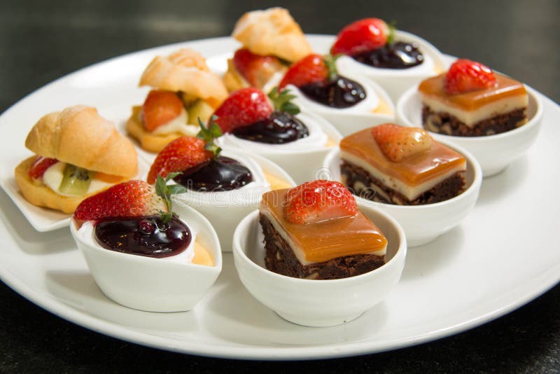 Collection of Delicious Assorted Mini Dessert Stock Image - Image of ...