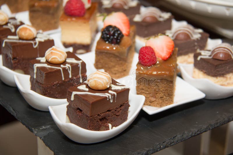 Collection of Delicious Assorted Mini Dessert Stock Photo - Image of ...