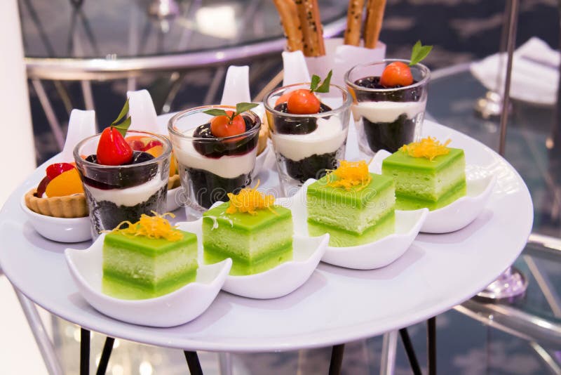 Collection of Delicious Assorted Mini Dessert Stock Image - Image of ...